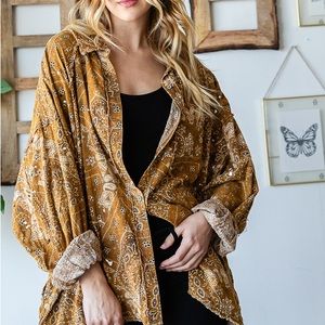 Oli & Hali | Tops | Scarf Print Oversized Blouse With Pockets | Poshmark